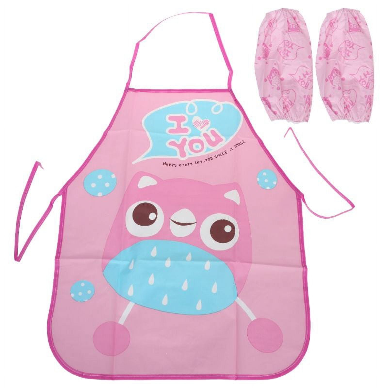 Tmboryuu Kids Art Smocks Adjustable Kids Apron with Owl Elephant ...