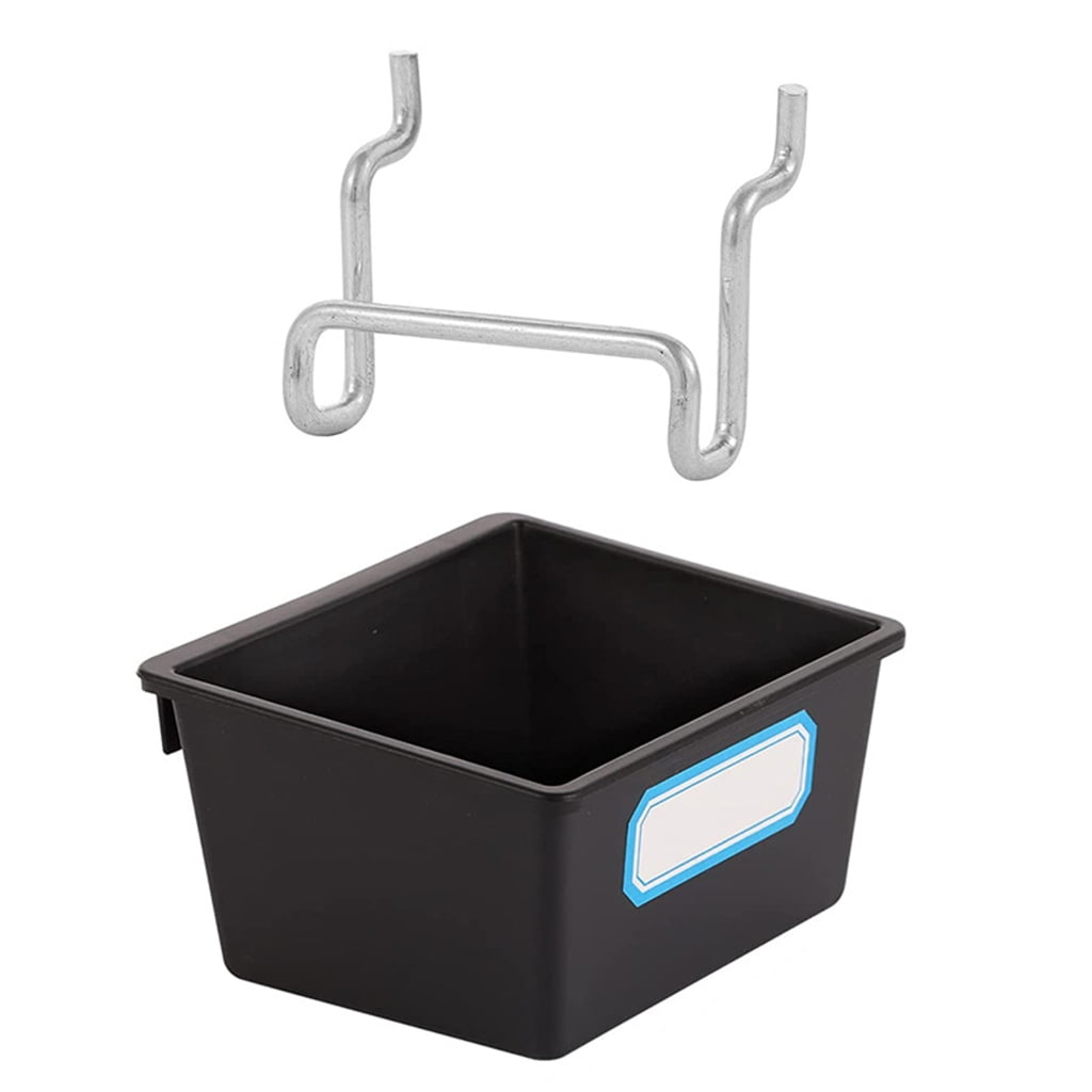 Tmboryuu Plastic and Metal Pegboard Storage Bins Hardware Storage Box ...