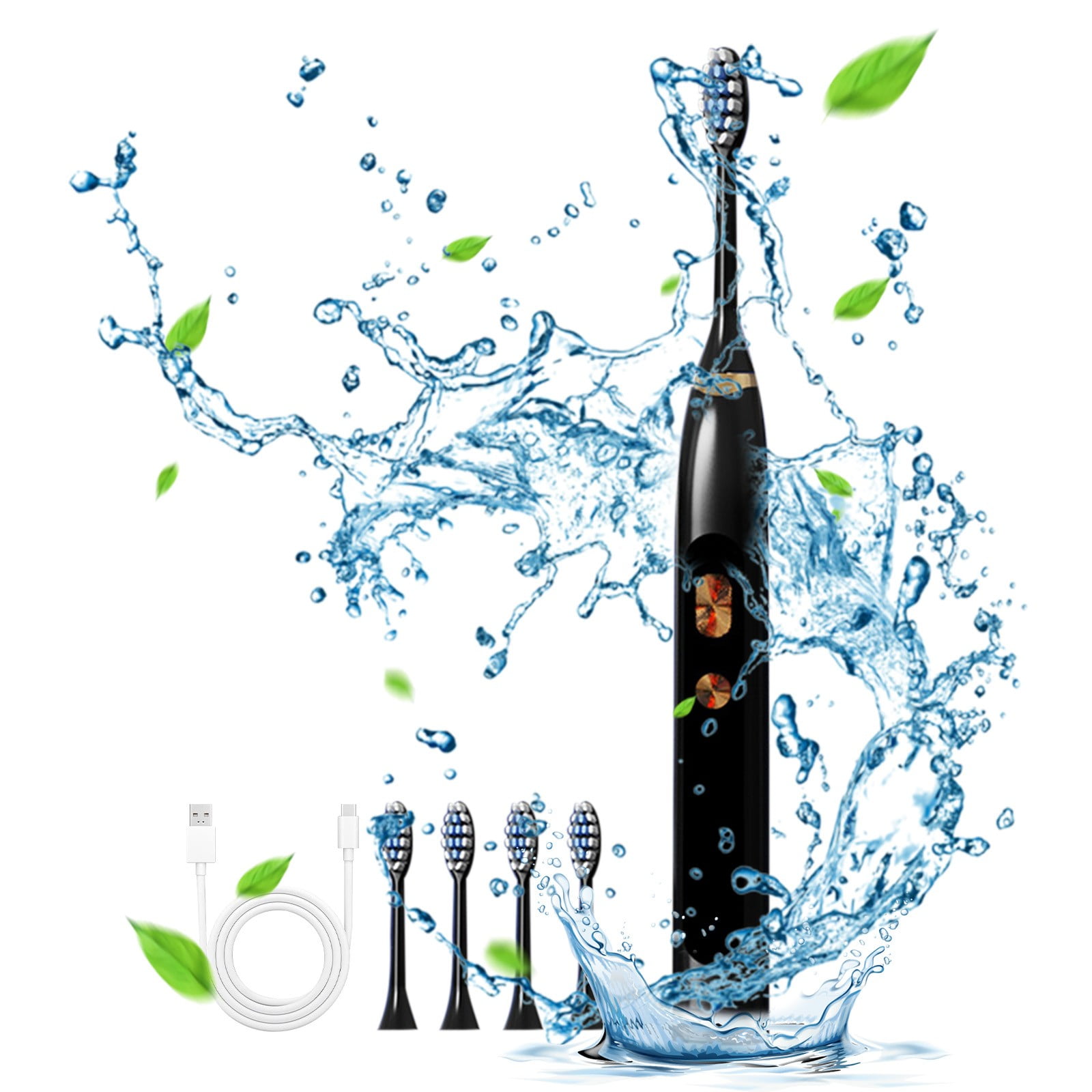 Tmdioo Travel Toothbrush IPX7 Rated Electric Toothbrush High-end Texture 5 Cleaning Modes 15 ...