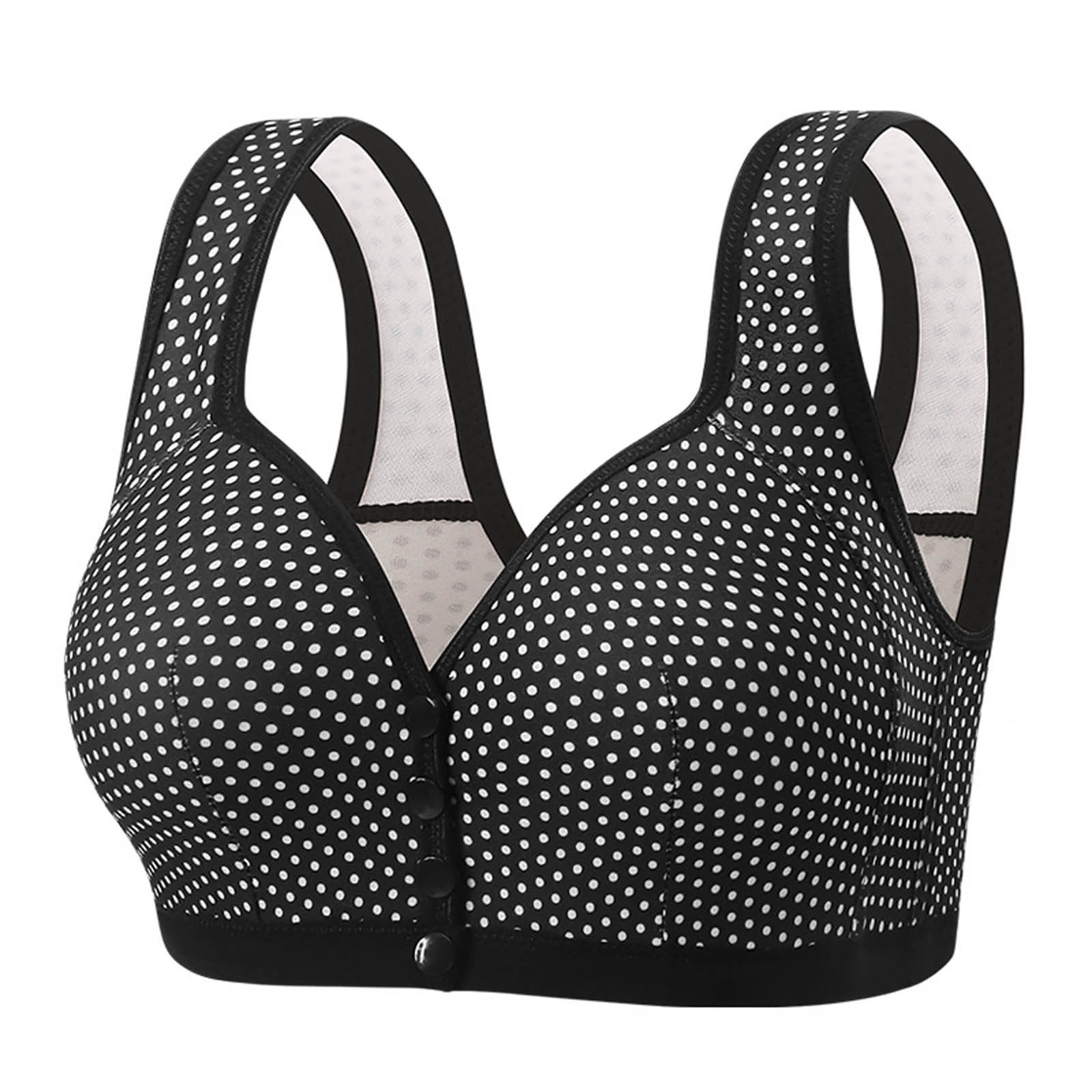 Tmtolofot Front Closure Bras for Women Wide Strap Wireless Bra ...