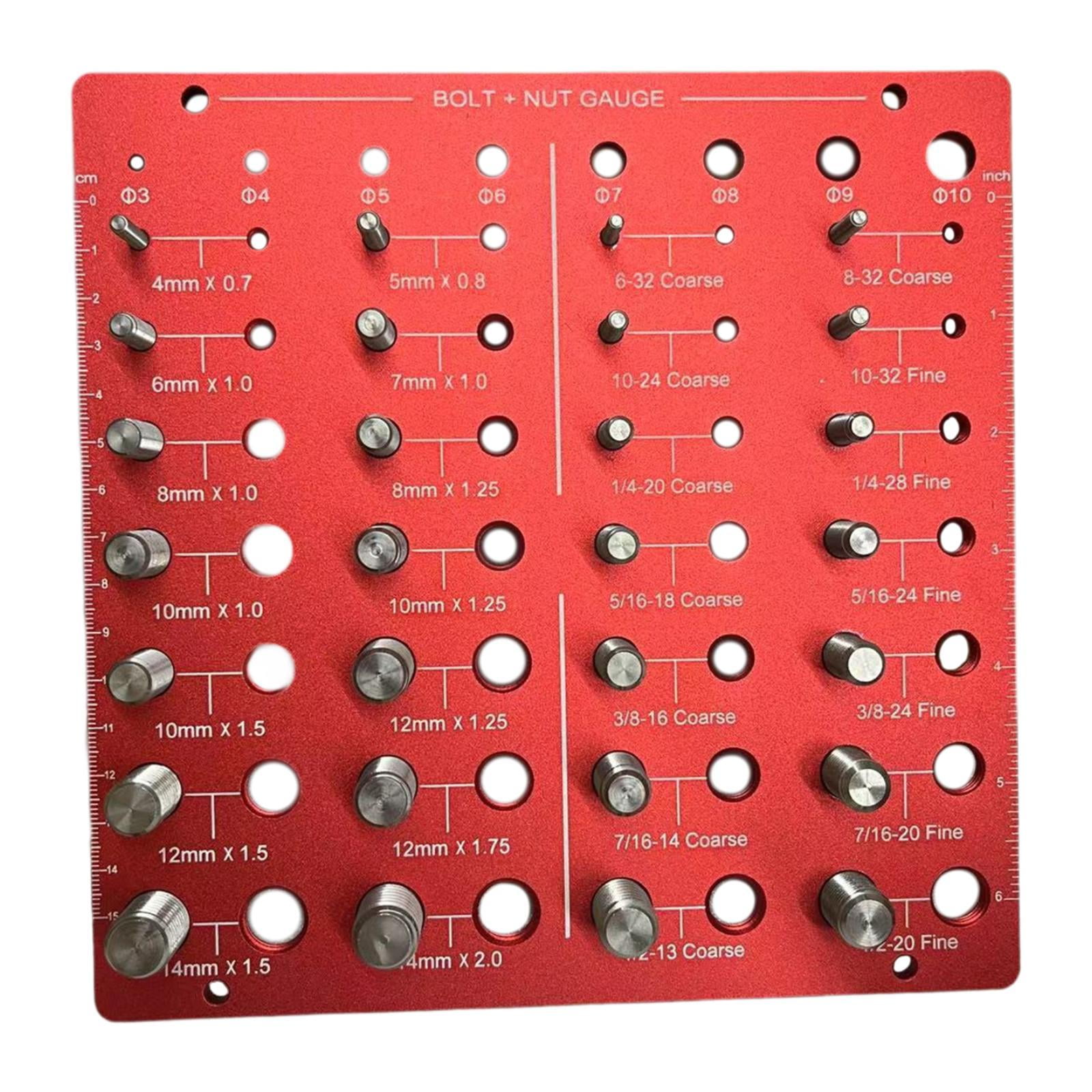 Tnarru 28 Nut and Bolt Thread Checker Nut and Bolt Chart Practical ...