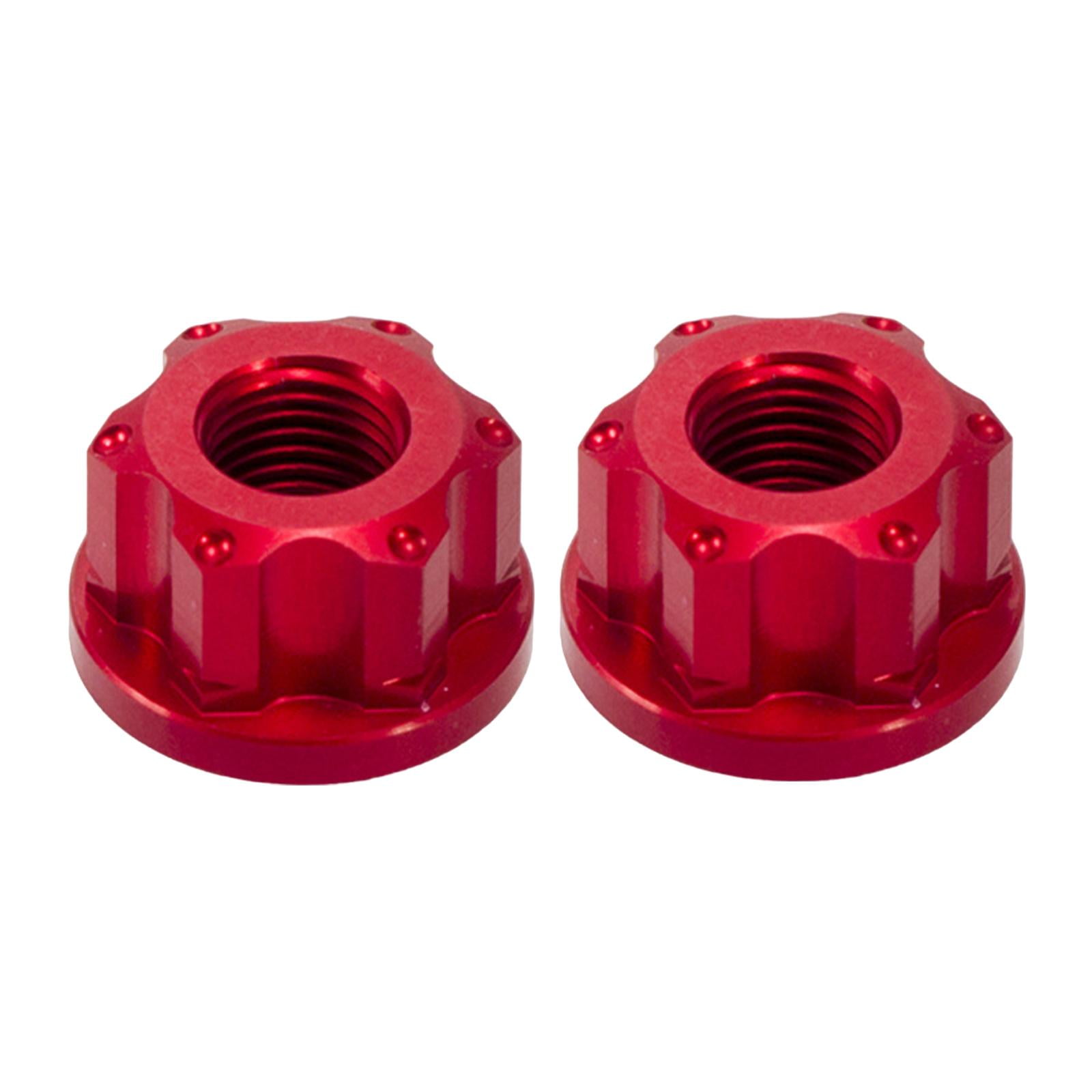 Tnarru 2x Bike Wheel Hub Axle Nuts Front Axle Nut 7075 Aluminum Alloy ...
