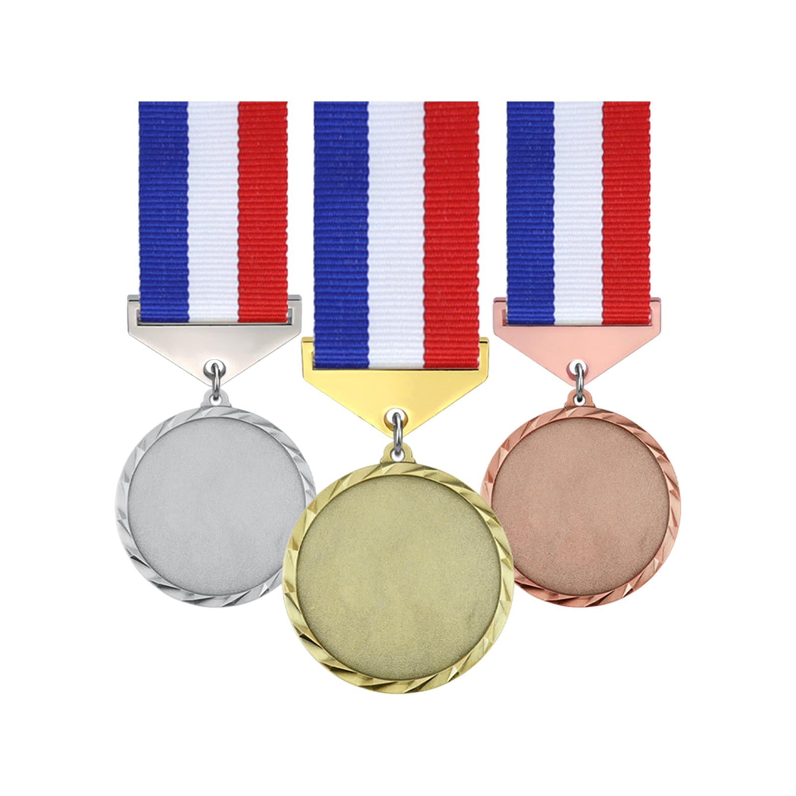 Tnarru 3 Pieces Metal Medals Trophy Medals Zinc Alloy Souvenir Medals ...