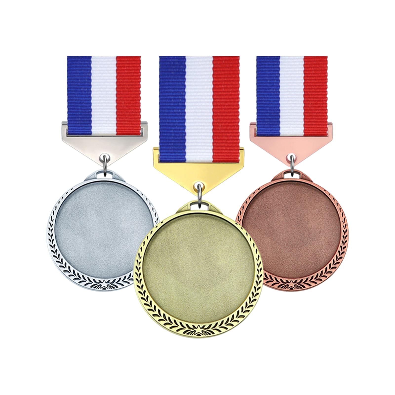 Tnarru 3 Pieces Metal Medals Trophy Medals Zinc Alloy Souvenir Medals ...
