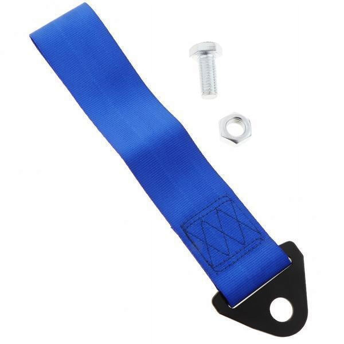 Tnarru 3xCar Automotive Tow Strap Set Front/Rear Bumper Hook Blue ...