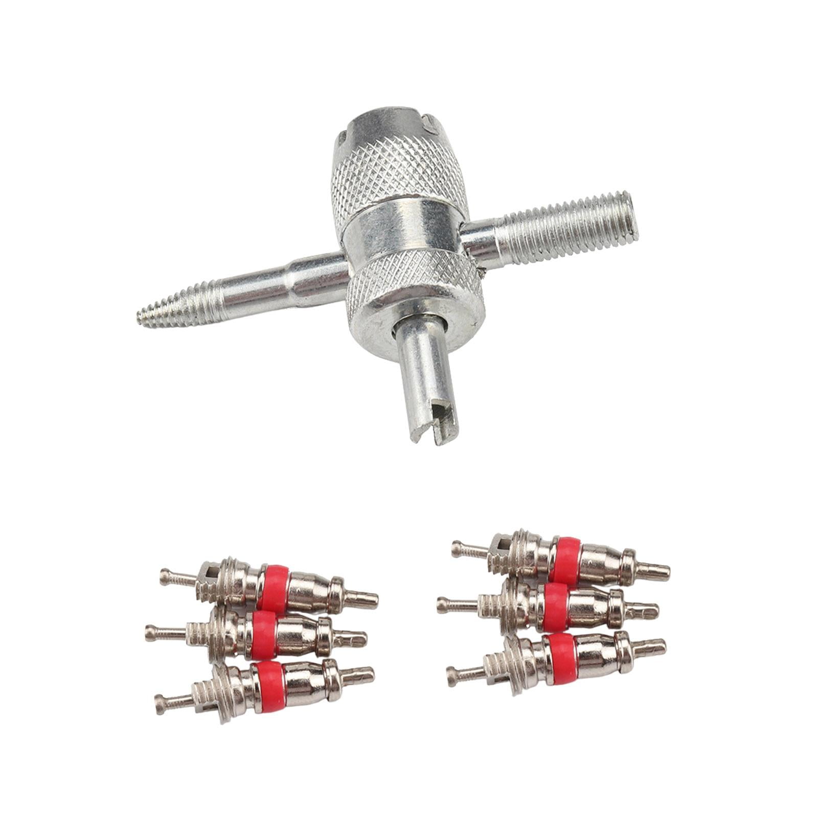 Tnarru 6 Pieces Generic Tire Valve Core Kit Removal and Installation ...