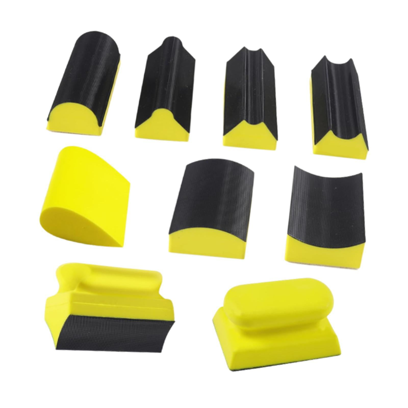 Tnarru 9 Pieces Hand Sanding Block Detail Hand Sander Tool Assorted ...