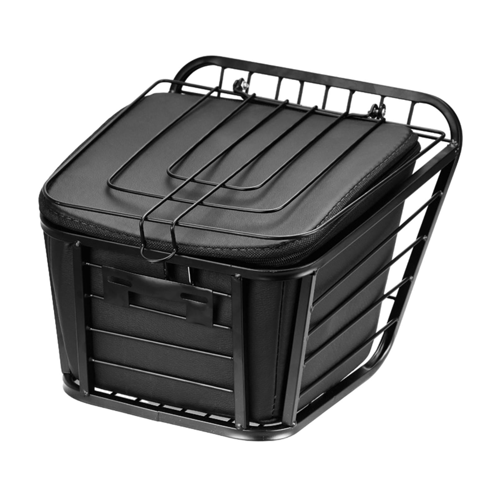 Tnarru Bike Rear Basket Cycling Rack Basket Metal Shopping Bag ...
