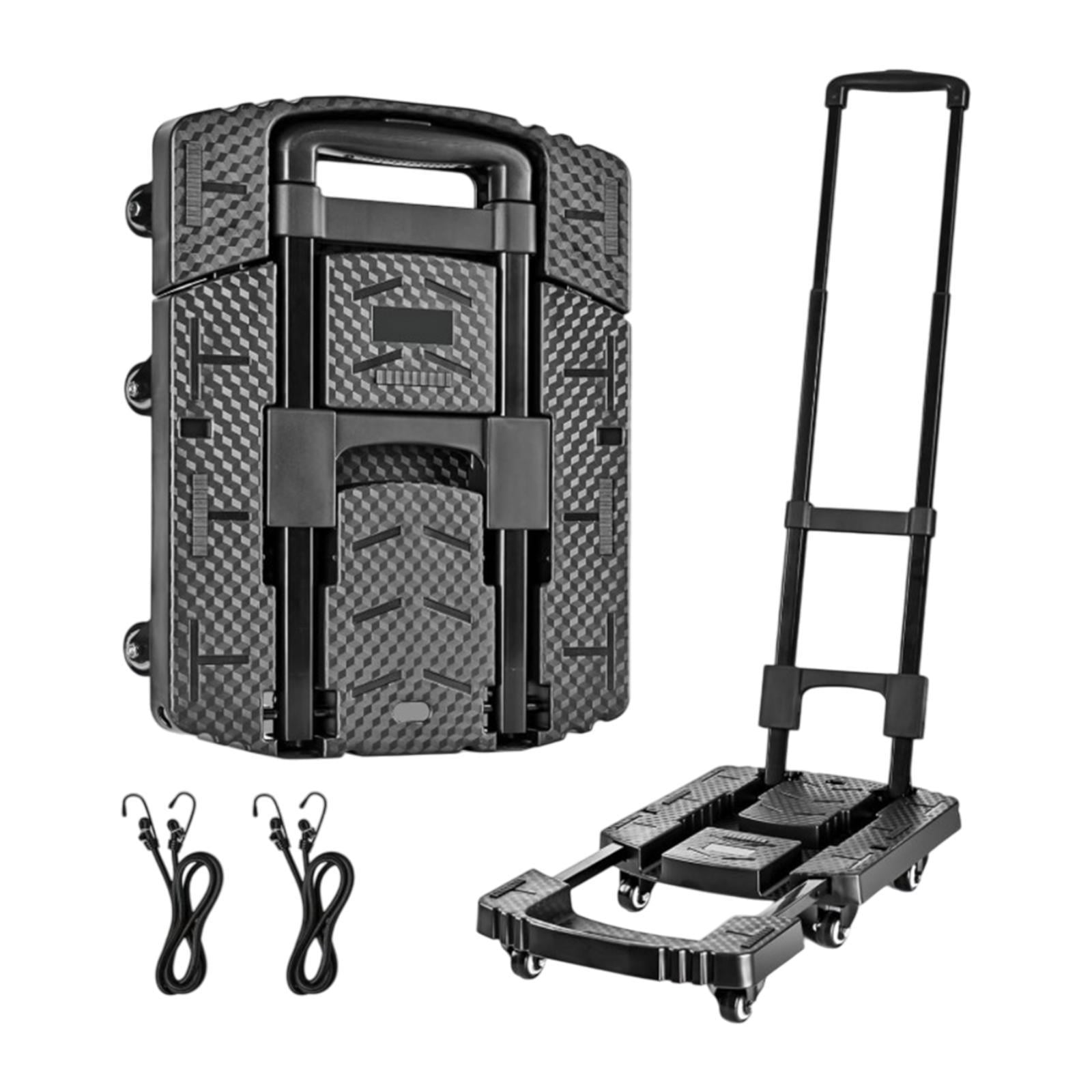 Tnarru Folding Hand Truck Portable Adjustable Stable with Wheels Heavy ...