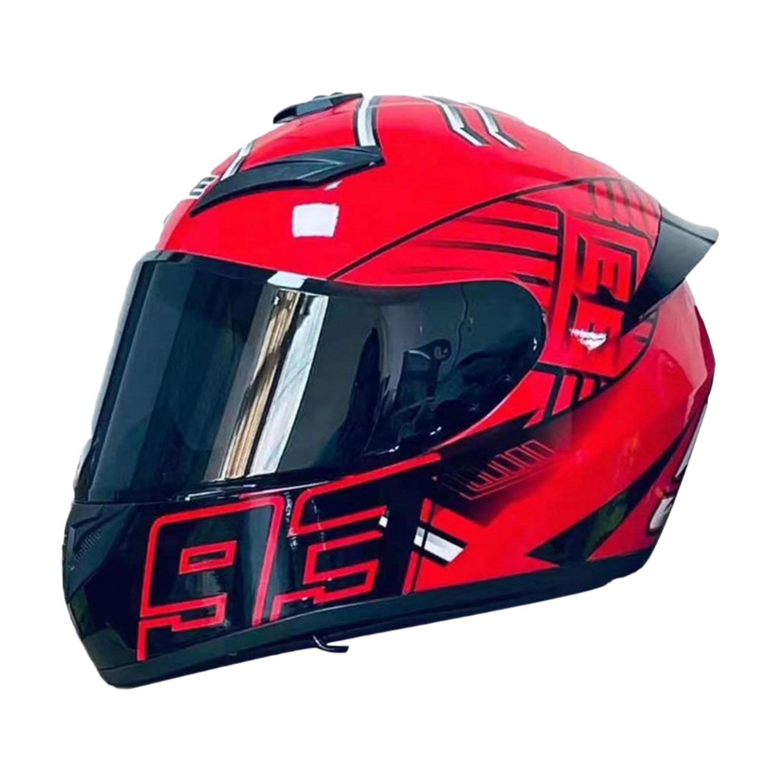 Tnarru Full Face Bike Helmet Helmet for Men Women Adjustable BMX Helmet ...