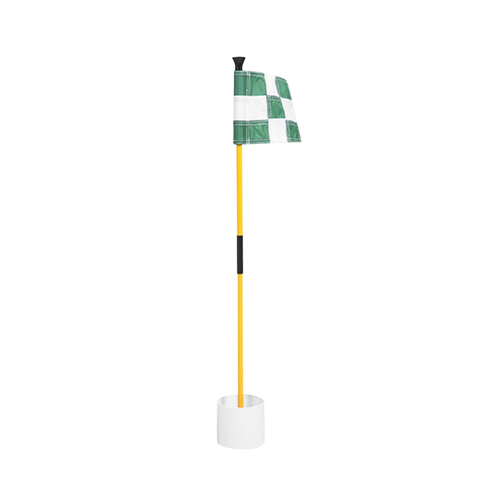 Tnarru Golf Putting Green Flag and Hole Cup Practice Putting Fiberglass ...