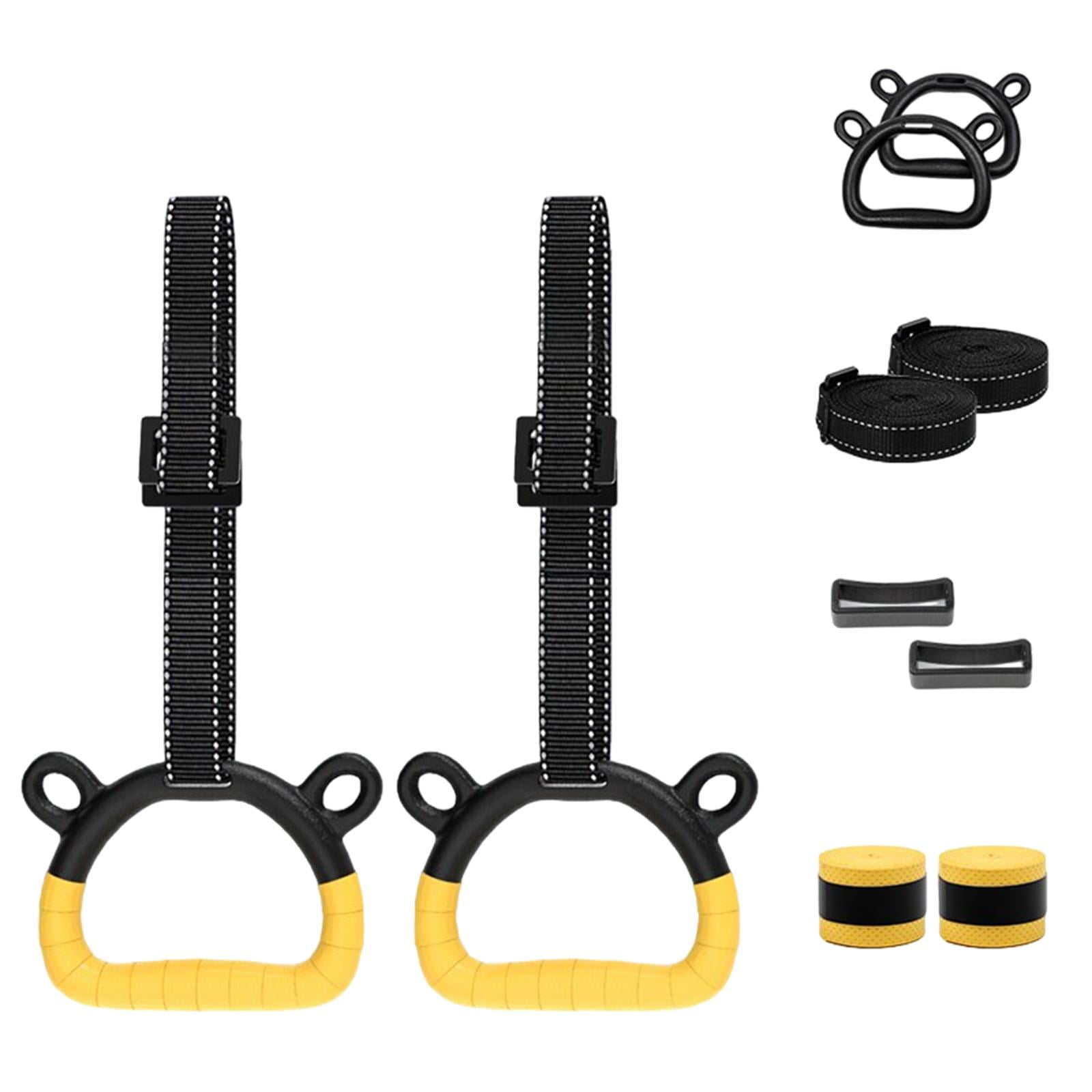 Tnarru Gymnastics Rings Pull up Exercise Rings Workouts Sweat Absorbent ...