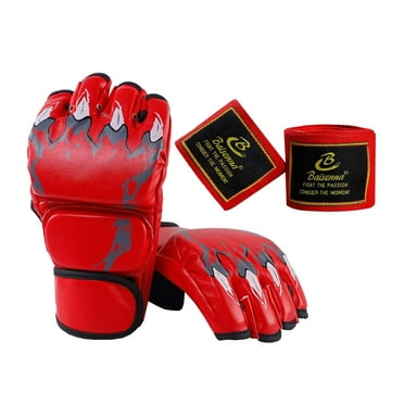 Tnarru 2 Pairs Mma Gloves Boxing Fight Gloves Half Finger Shockproof ...