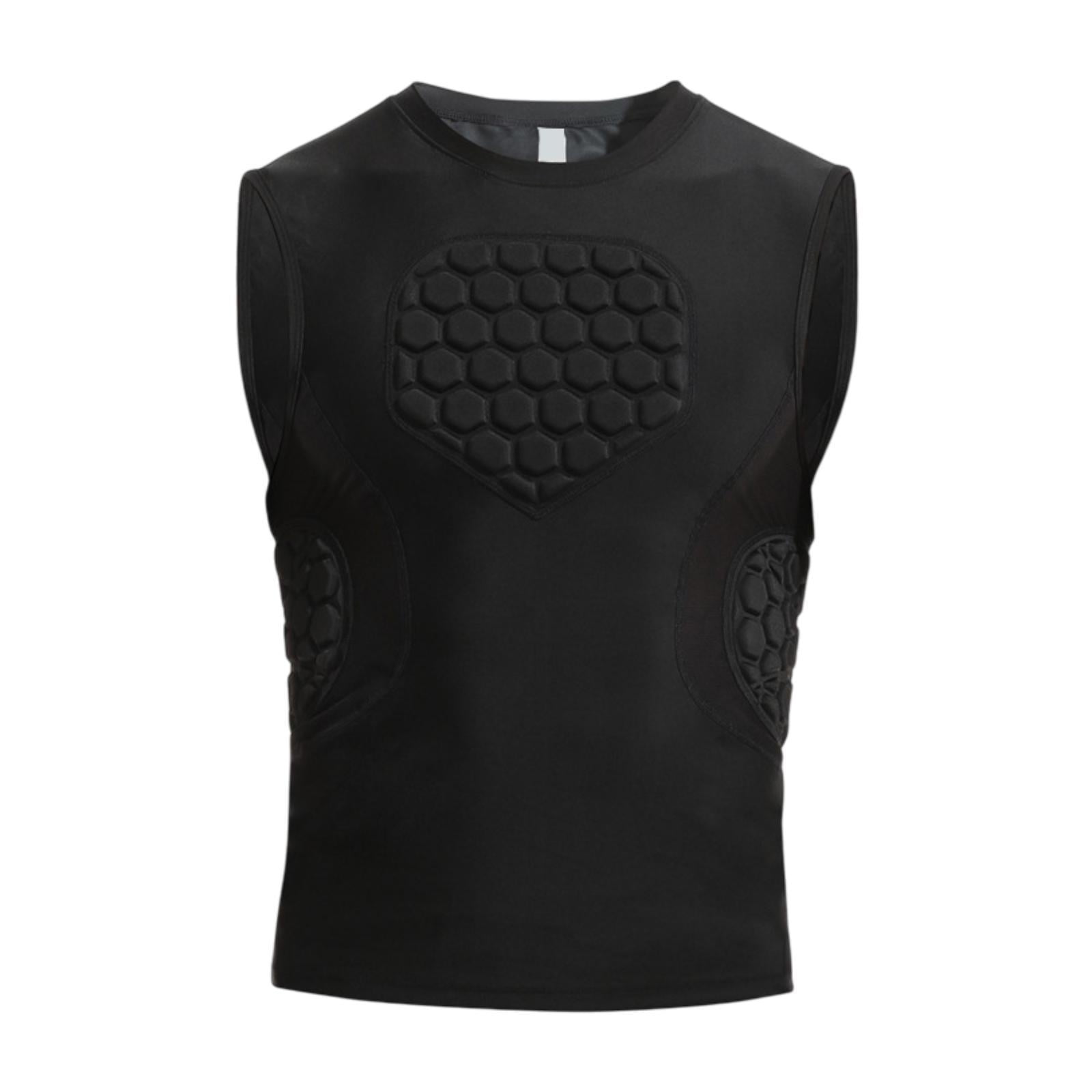 Tnarru Mens Padded Compression Shirt Chest Protector Comfortable with ...