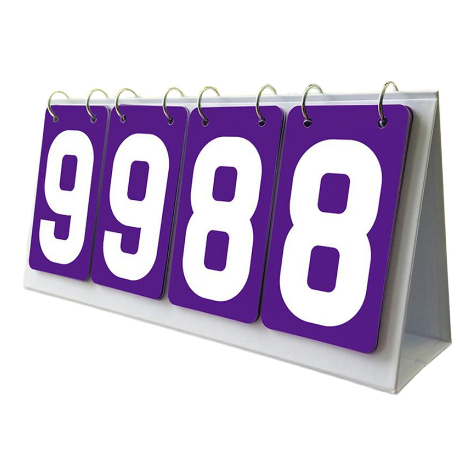 Tnarru Multi Sports Scoreboard Tabletop Score 4 digits Scorekeeper ...