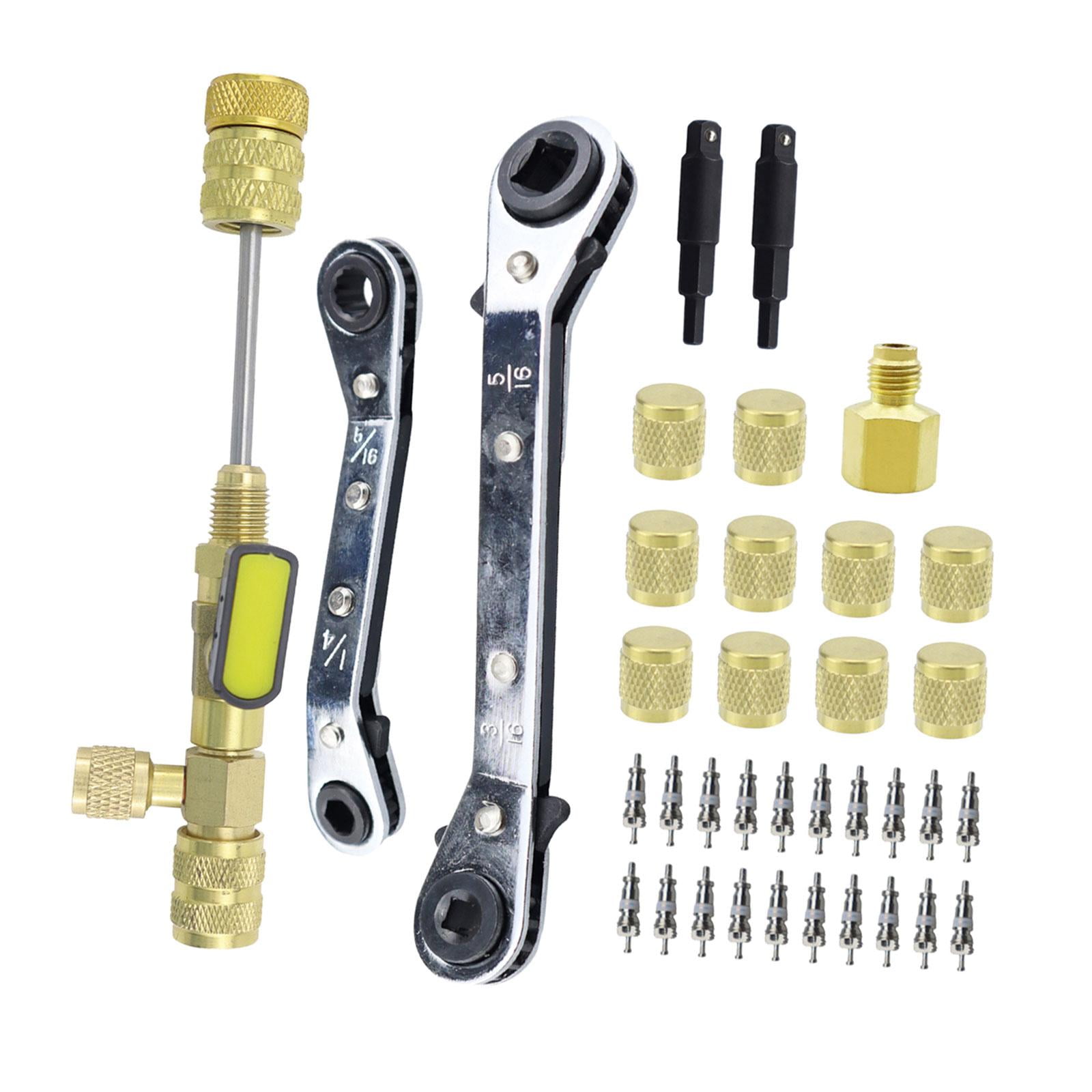 Tnarru Valve Core Remover Installer Tool 10 Valve Cores Copper Portable ...