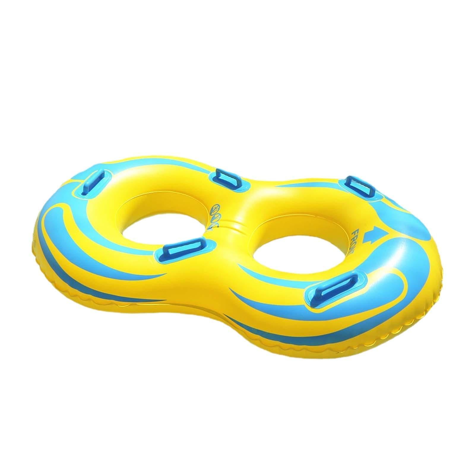 Tnarru adult inflatable leather raft double swim circle for outdoor ...
