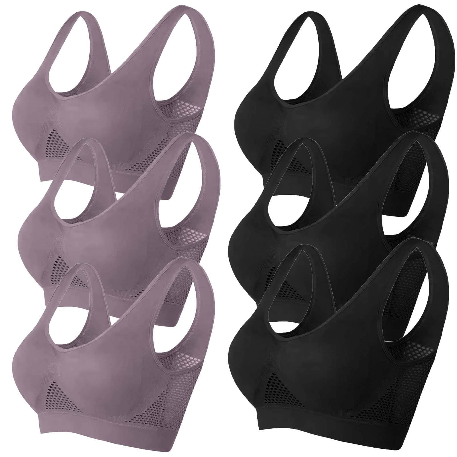 Tnhcen Push Up Bra 6PC Woman's Printing Gathered Together Large Size ...