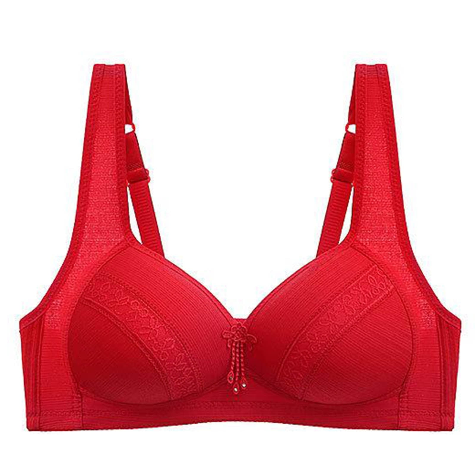Tnhcen Racerback Bras for Women Oversized Non-Wired Bra Glossy Push-Up ...