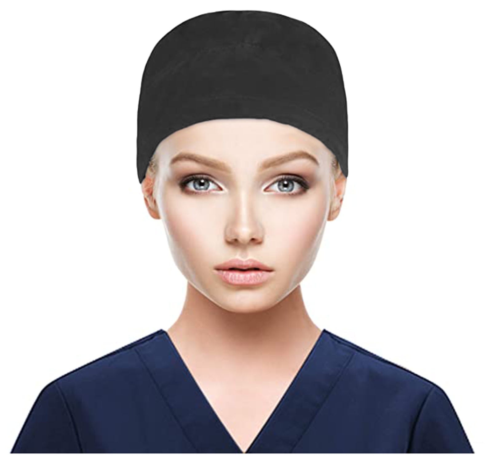 Tnhcen Scrub Cap with Buttons Bouffant Hat with Sweatband for Womens ...