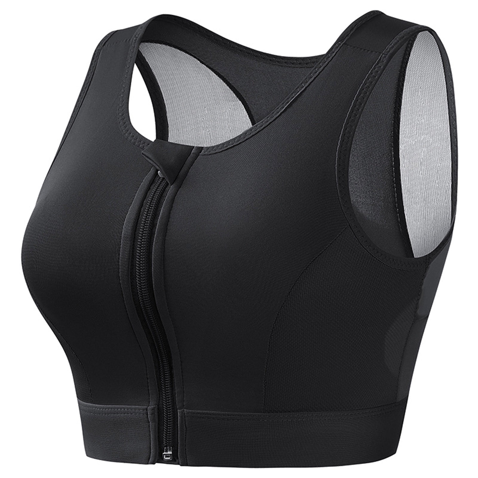 Tnhcen Sports Bra Women for Running Sports Underwear with Padding Zip ...