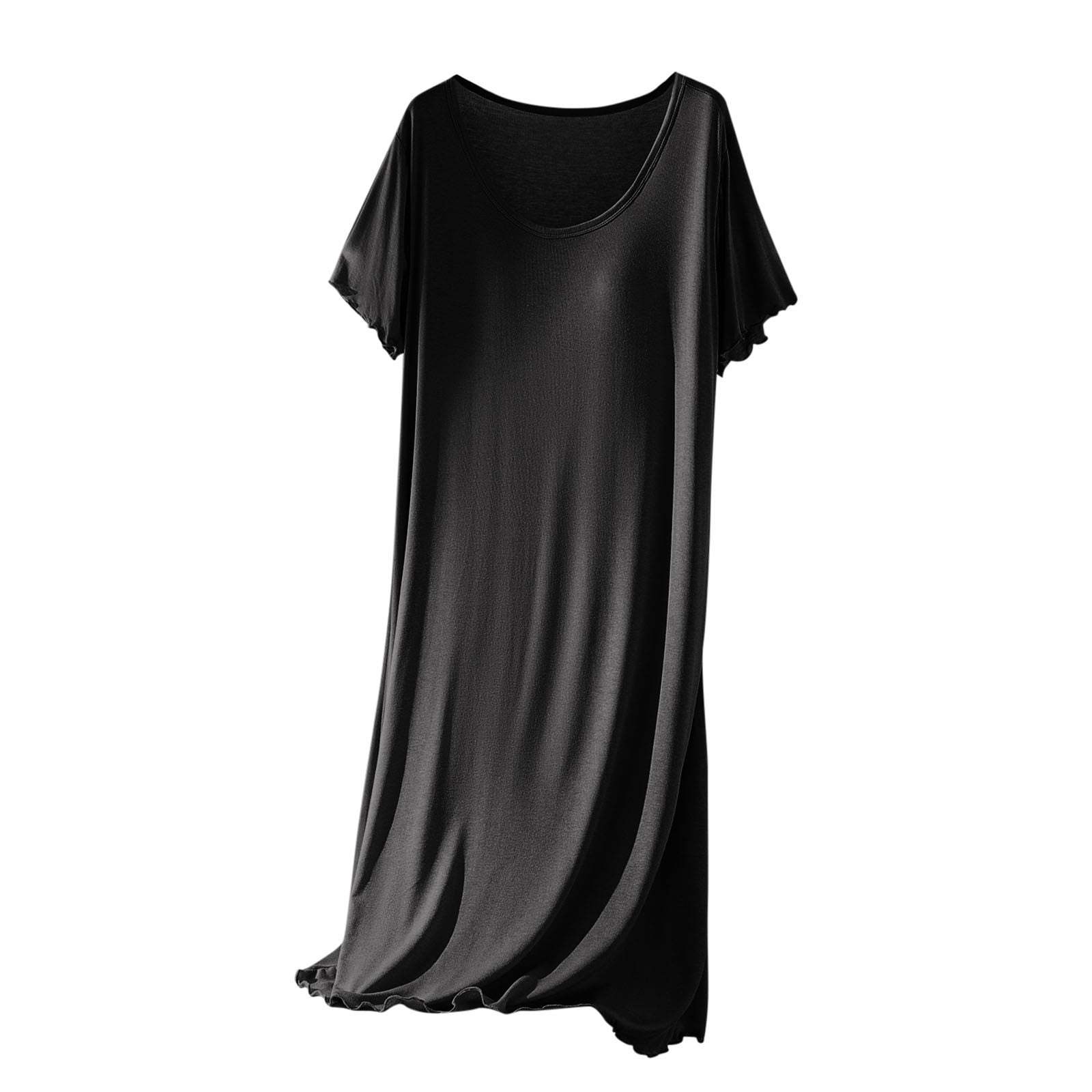 Tnhcen Women's Modal Sleepshirt with Built-In Bra Shelf Comfy Loose Fit ...