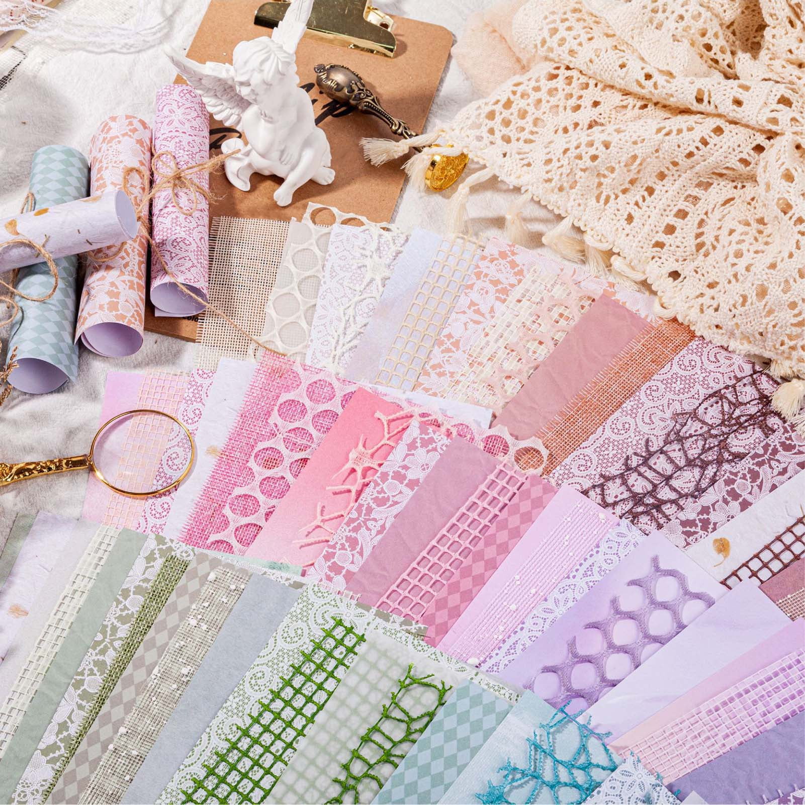 Tnobhg 1/3Packs Morandi Colored Scrapbook Paper Set Textured Paper And ...