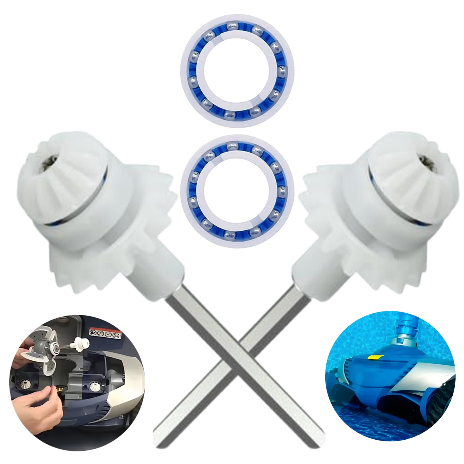 Tnobhg 1 Pair Swimming Pool Cleaner Drive Shaft Assembly for Zodiac MX6 ...