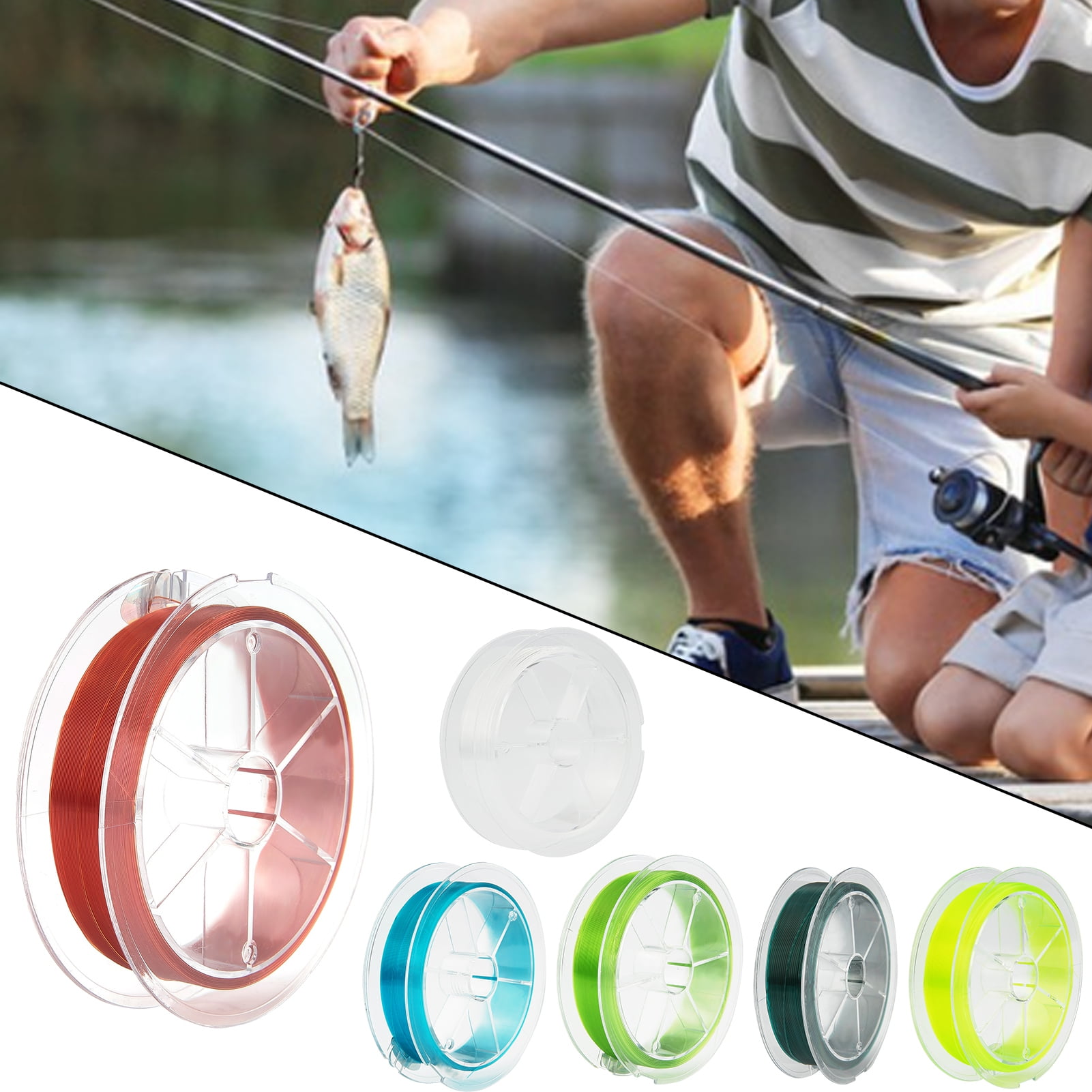 Tnobhg 100M/0.5MM Nylon Fishing Line Abrasion Resistant Saltwater ...
