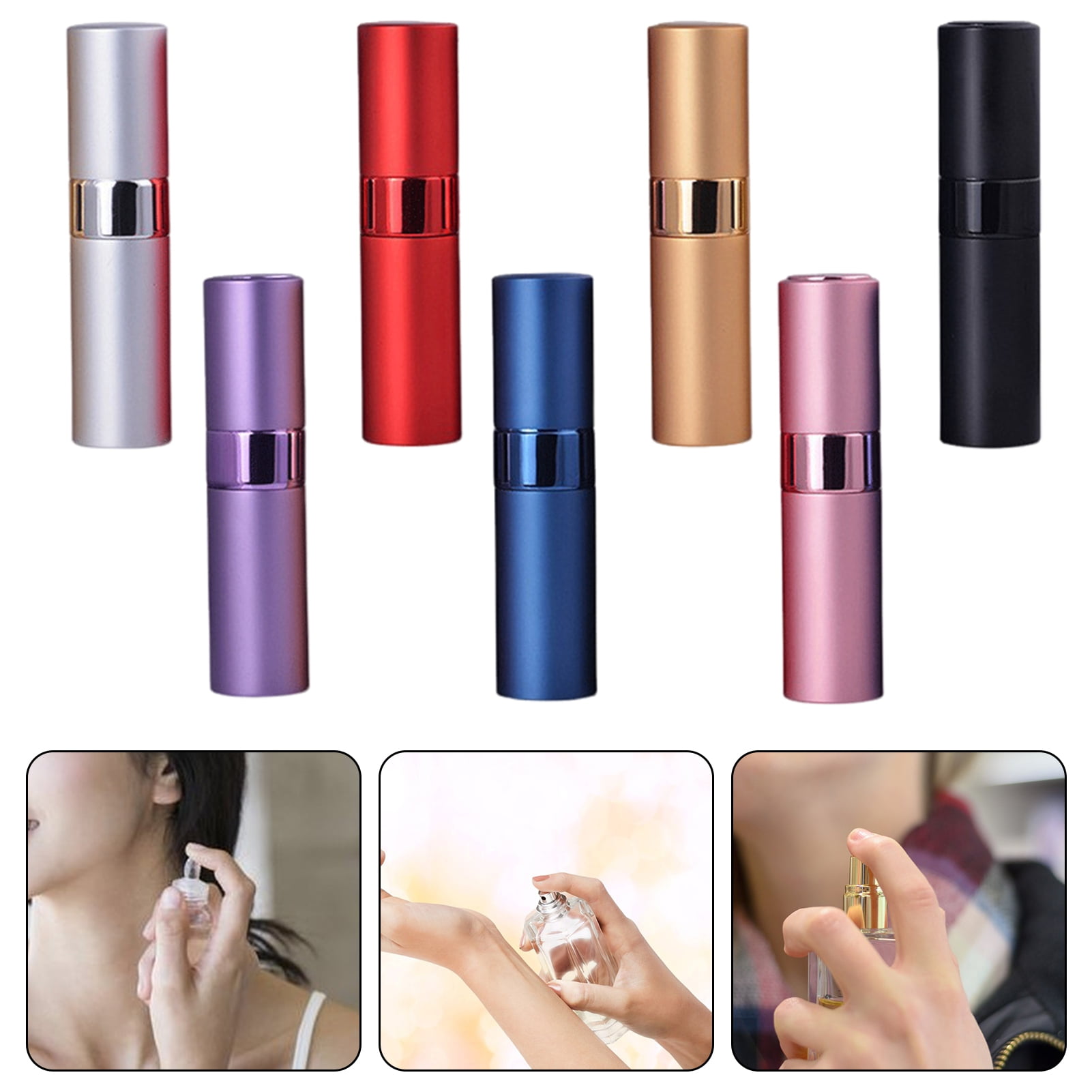 Tnobhg 10ML Atomizer Perfume Spray Bottle Portable Stylish Round Sturdy ...