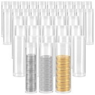 CELECTIGO 38mm Coin Holder Capsules, Clear Round Plastic Coin Container ...