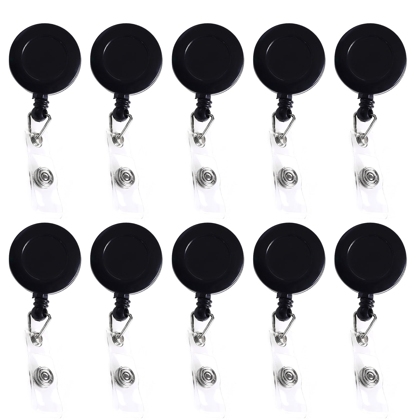 Tnobhg 10Pcs Retractable Badge Reels 360-degree Swivel Work ID Badge ...