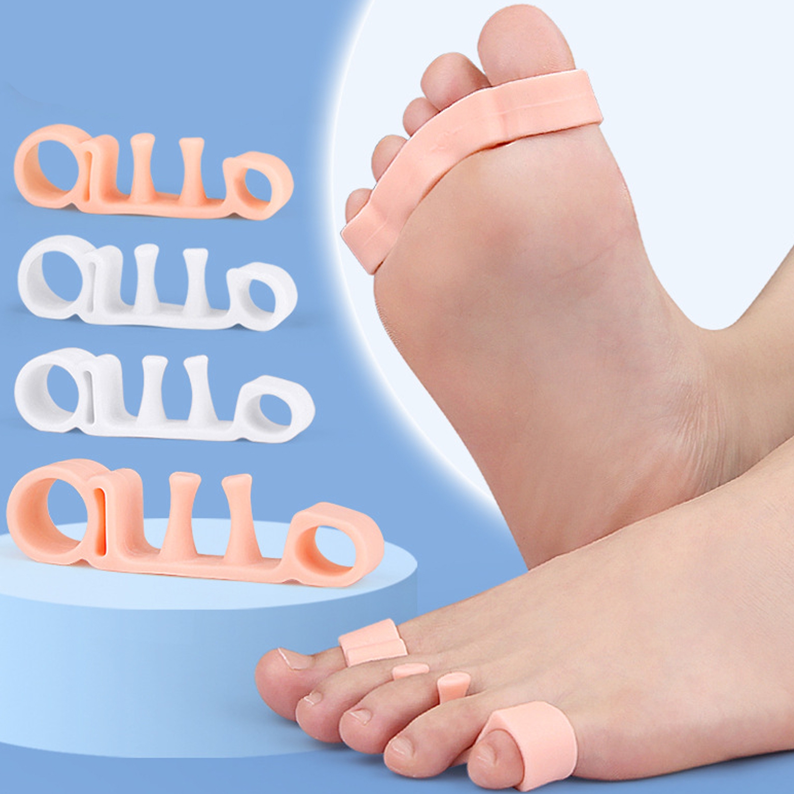 Tnobhg 2 Pairs Toe Separator Orthopedic Bunion Valgus Hammertoe ...