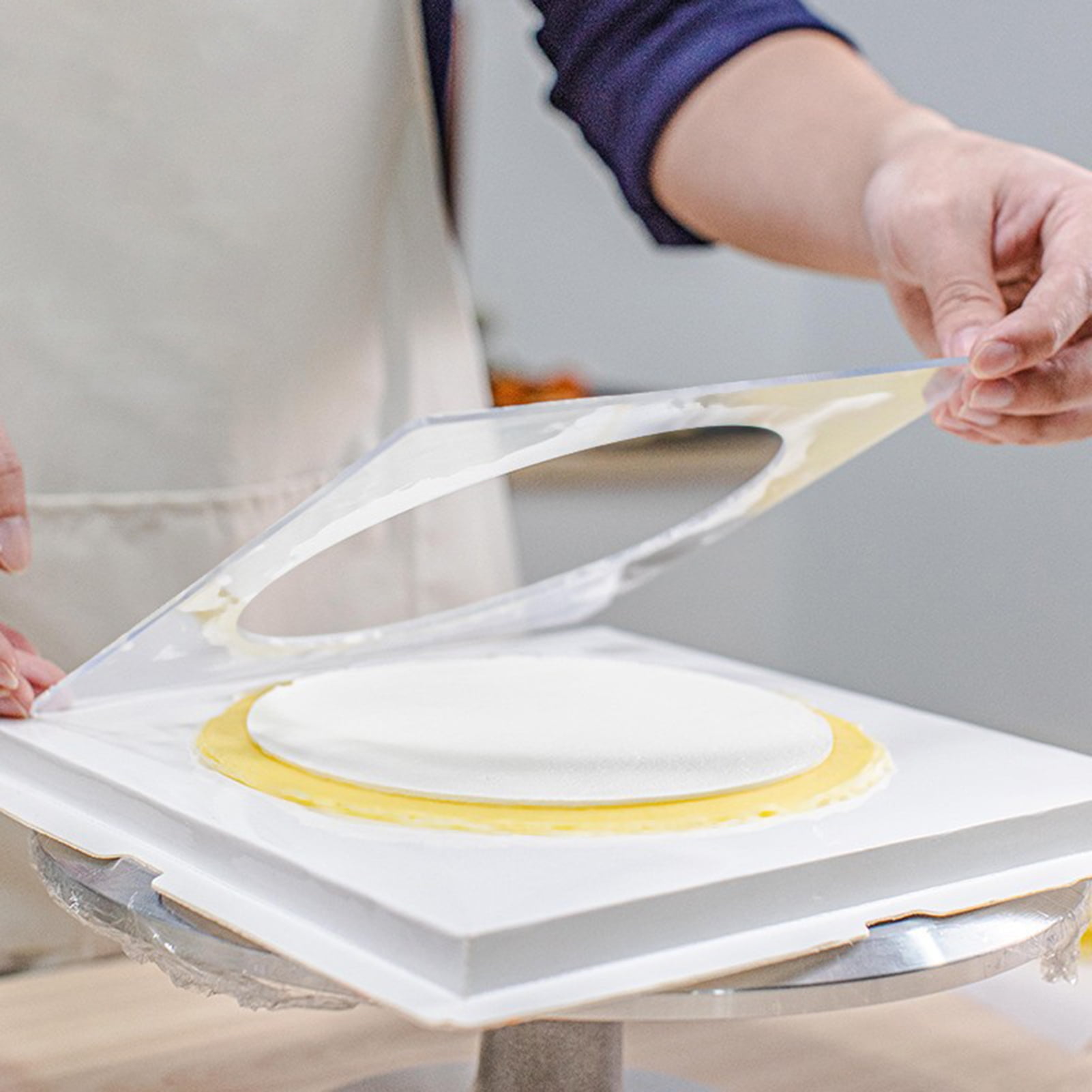 Tnobhg 2 Pcs Mille-feuille Cake Mold Food Grade Hand Tool Round Cake ...