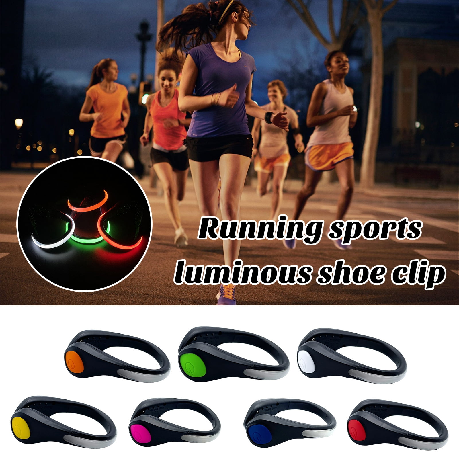 Tnobhg 2 Pcs Runner Shoes Clip Light Sneakers Light for Night Running ...