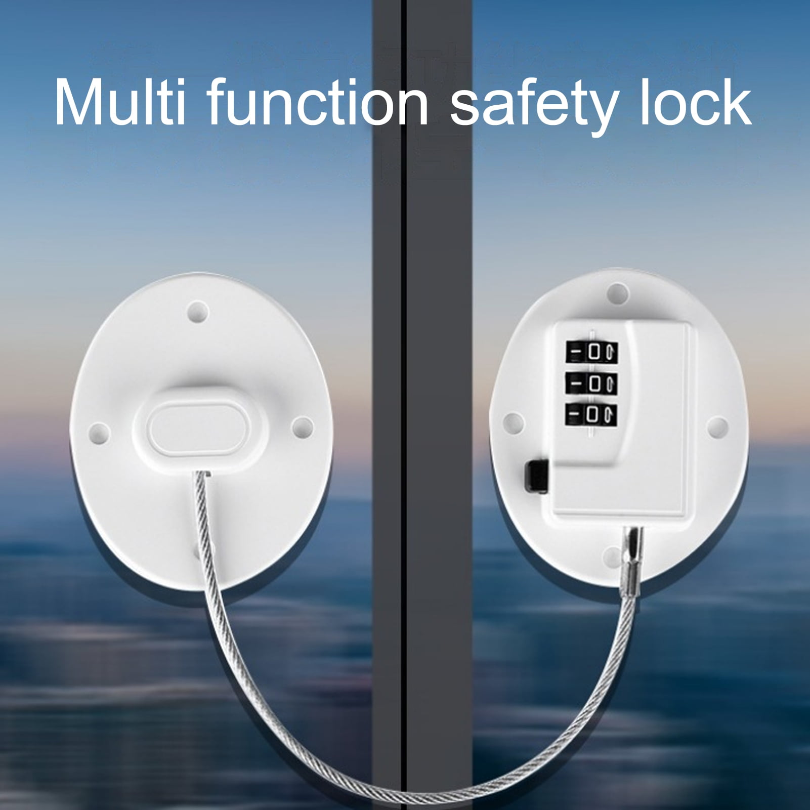 Tnobhg 2Pcs Keyless Digital Locks with Steel Cable Punch Free Self ...