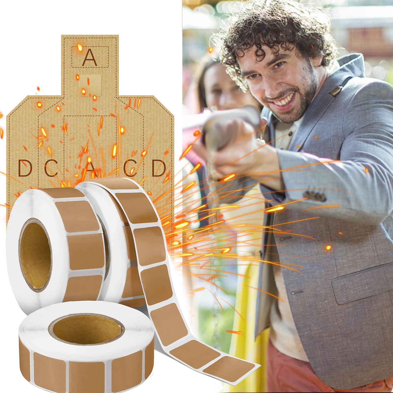 Tnobhg 3 Rolls Easy to Use Target Pasters Portable Self Adhesive Target ...