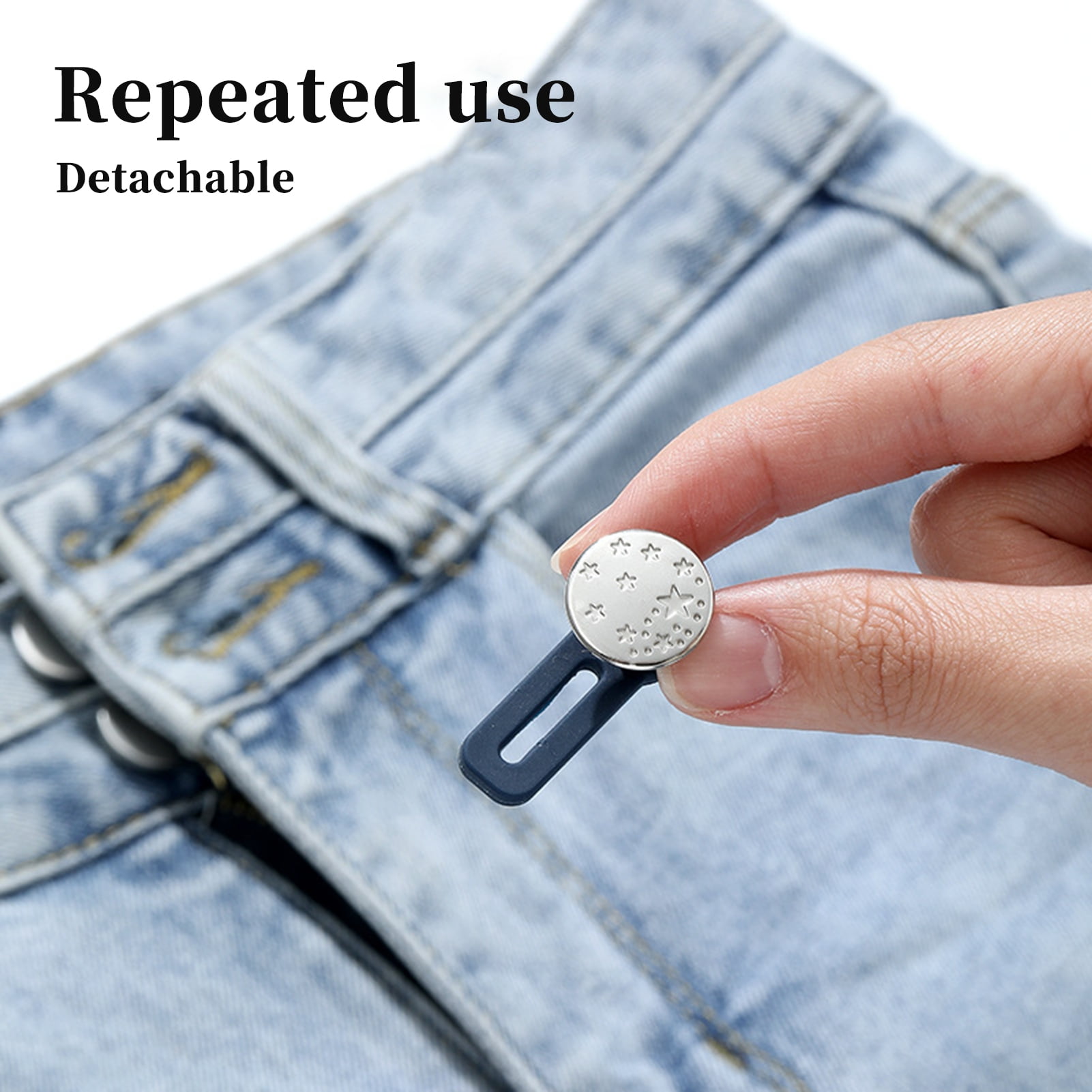 Tnobhg 3Pcs Metal Button Extender for Pants Adjustable Waistband ...