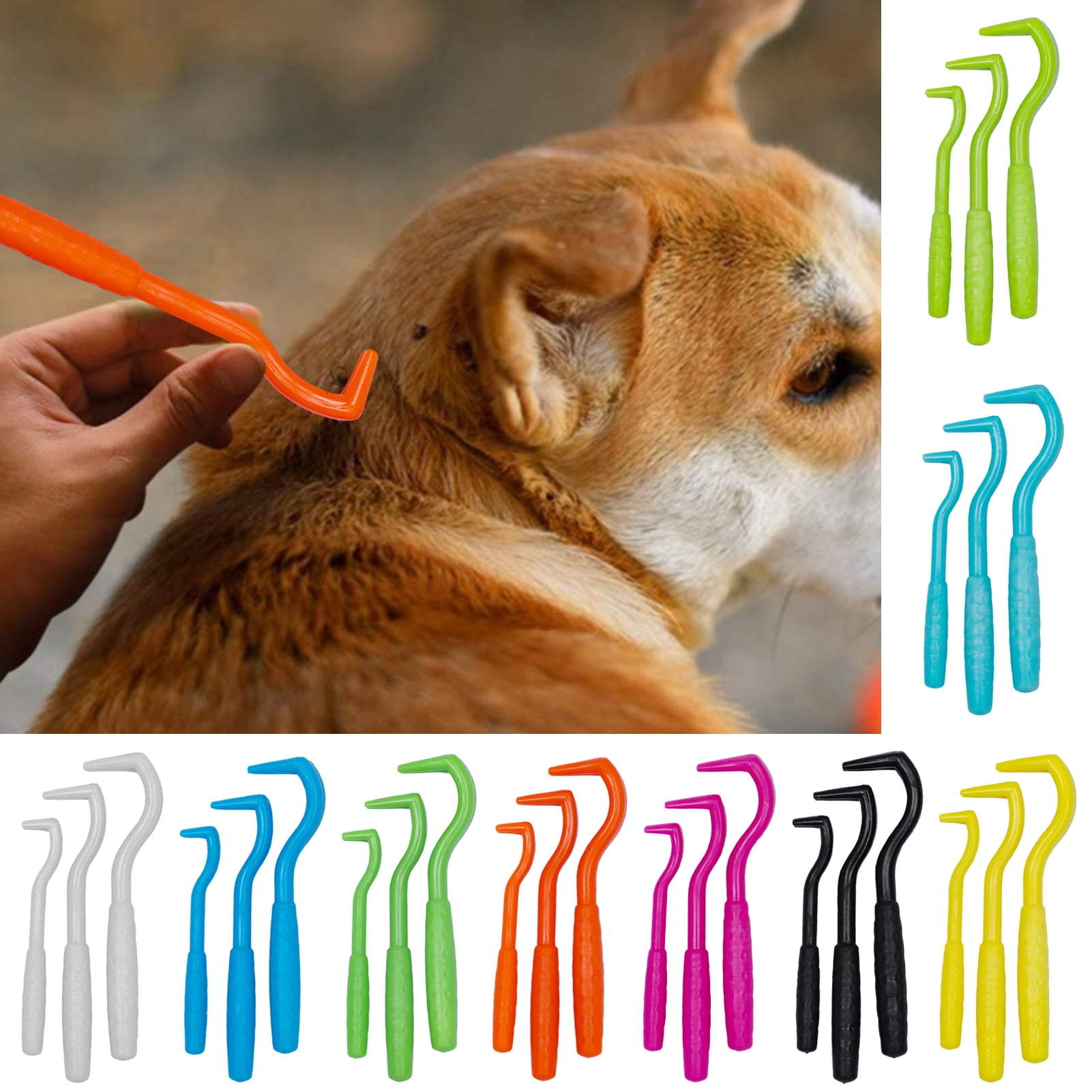 Tnobhg 3Pcs Pet Flea Remover Effective Pet Tick Remover Hook Safe Pet ...