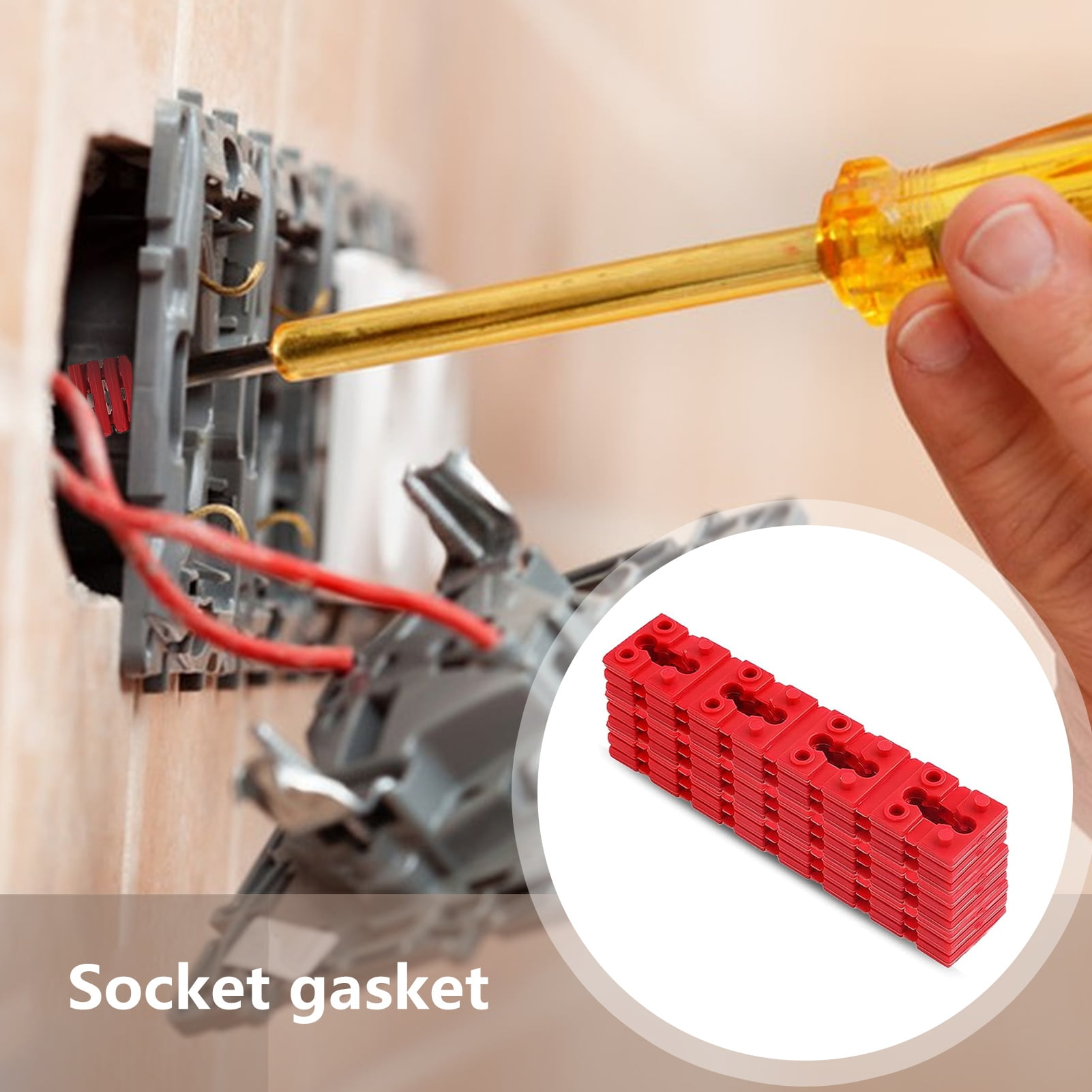 Tnobhg 48Pcs Electrical Receptacle Box Outlet Spacers Electric Wall ...