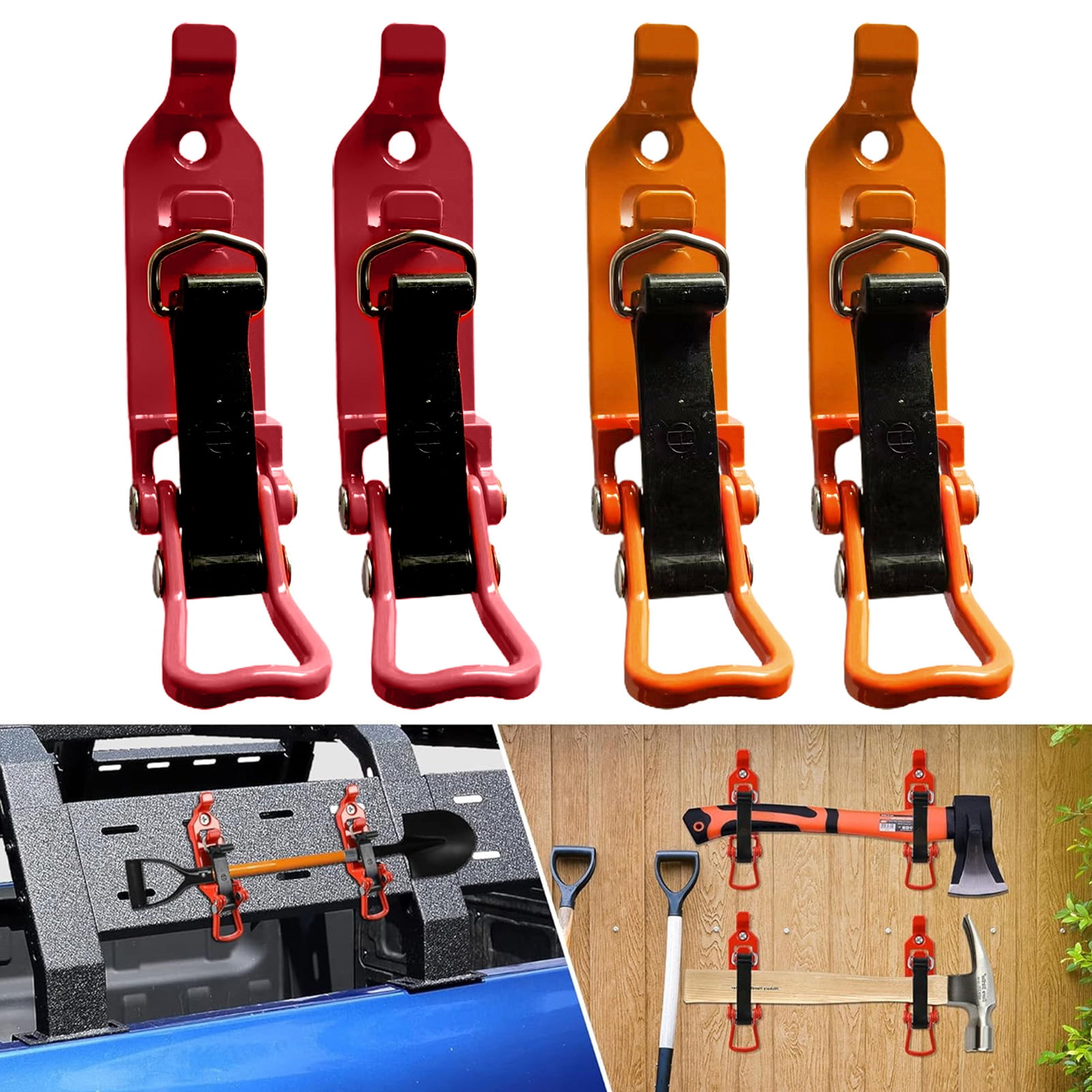 Tnobhg 4Pcs Shovel Brackets Metal Clamps Rustproof Strong Load-bearing ...