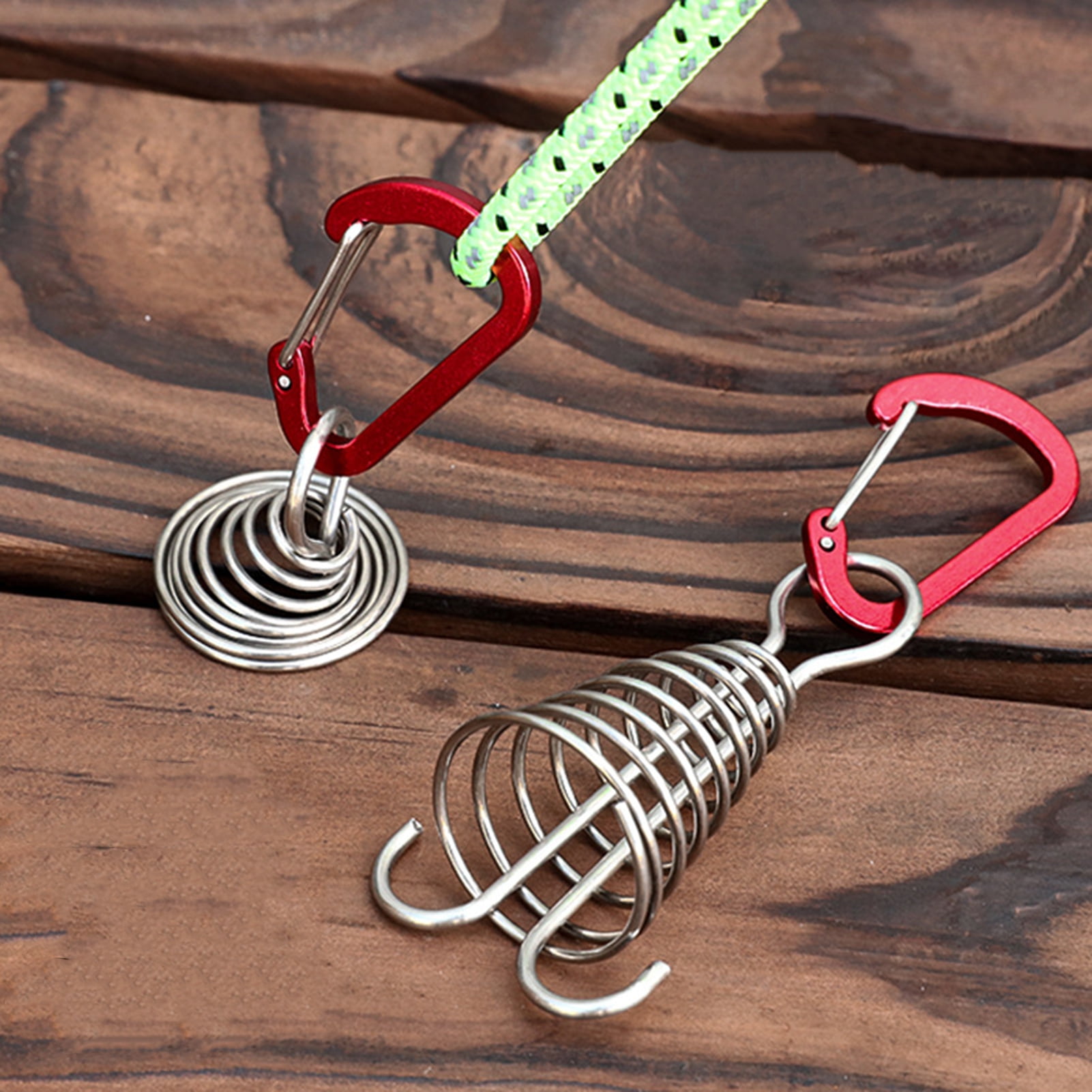 Tnobhg 4Pcs Stainless Steel Deck Anchors Pegs Adjustable Spring Deck ...