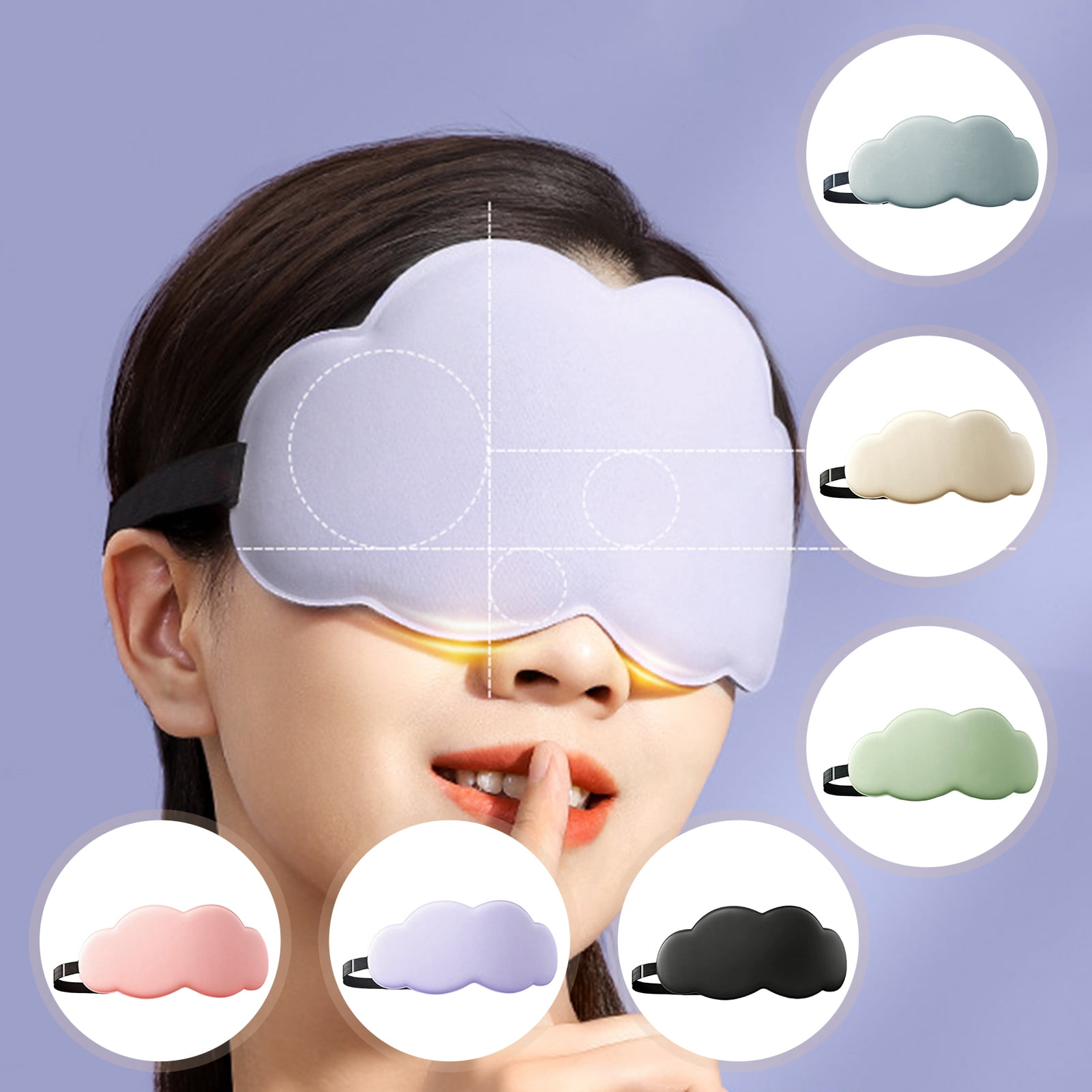 Tnobhg 6D Sleep Blindfold Cloud Shape Breathable Memory Foam Eye Cover ...