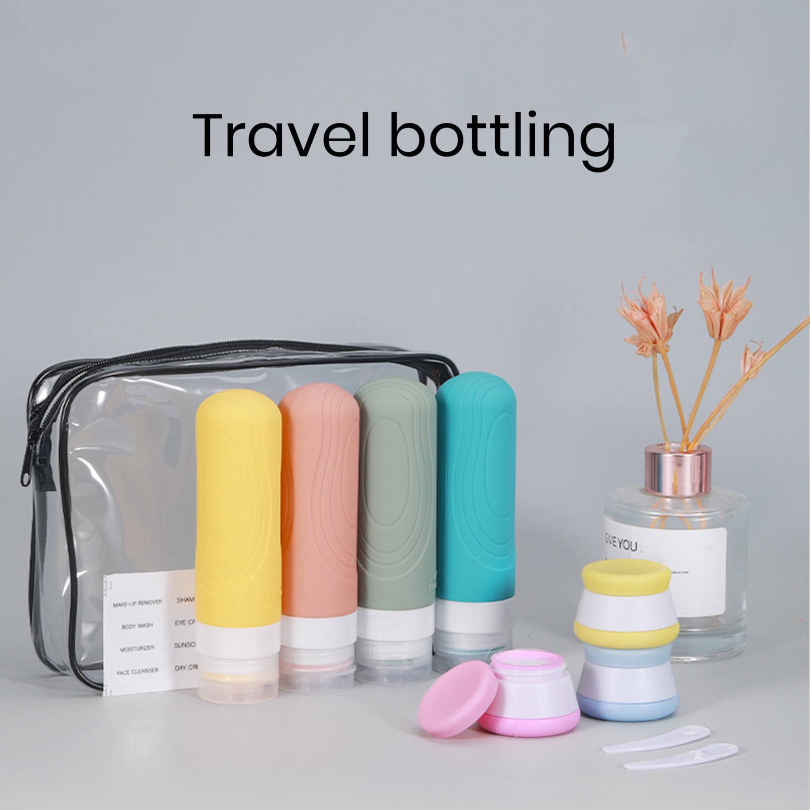 Tnobhg 90ml Travel Dispenser Bottle Set Portable Wide Opening Easy to ...