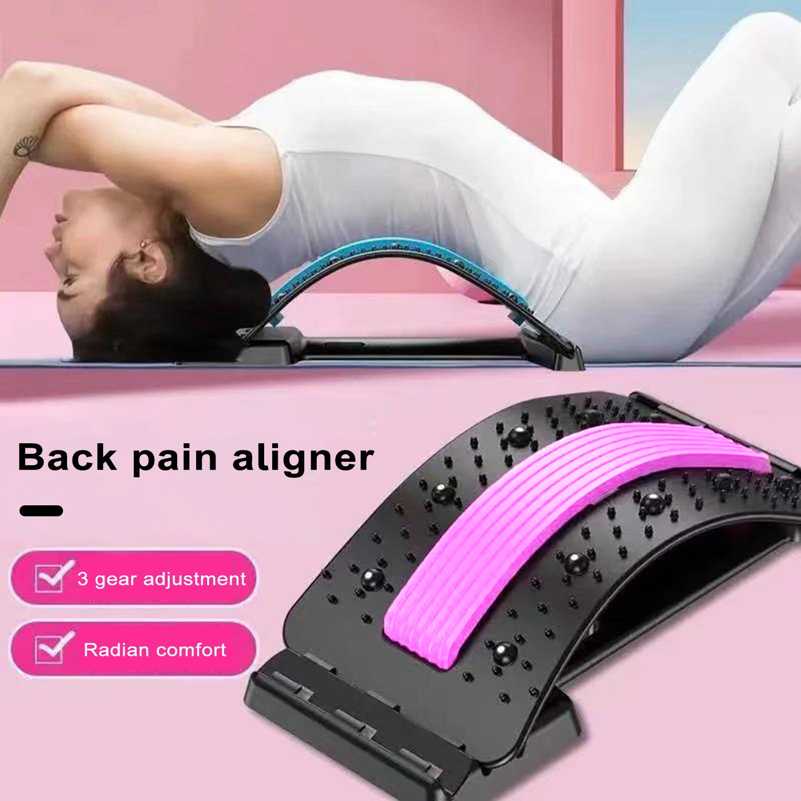 Tnobhg Back Stretcher Lightweight Portable Lumbar Traction Device Eco ...