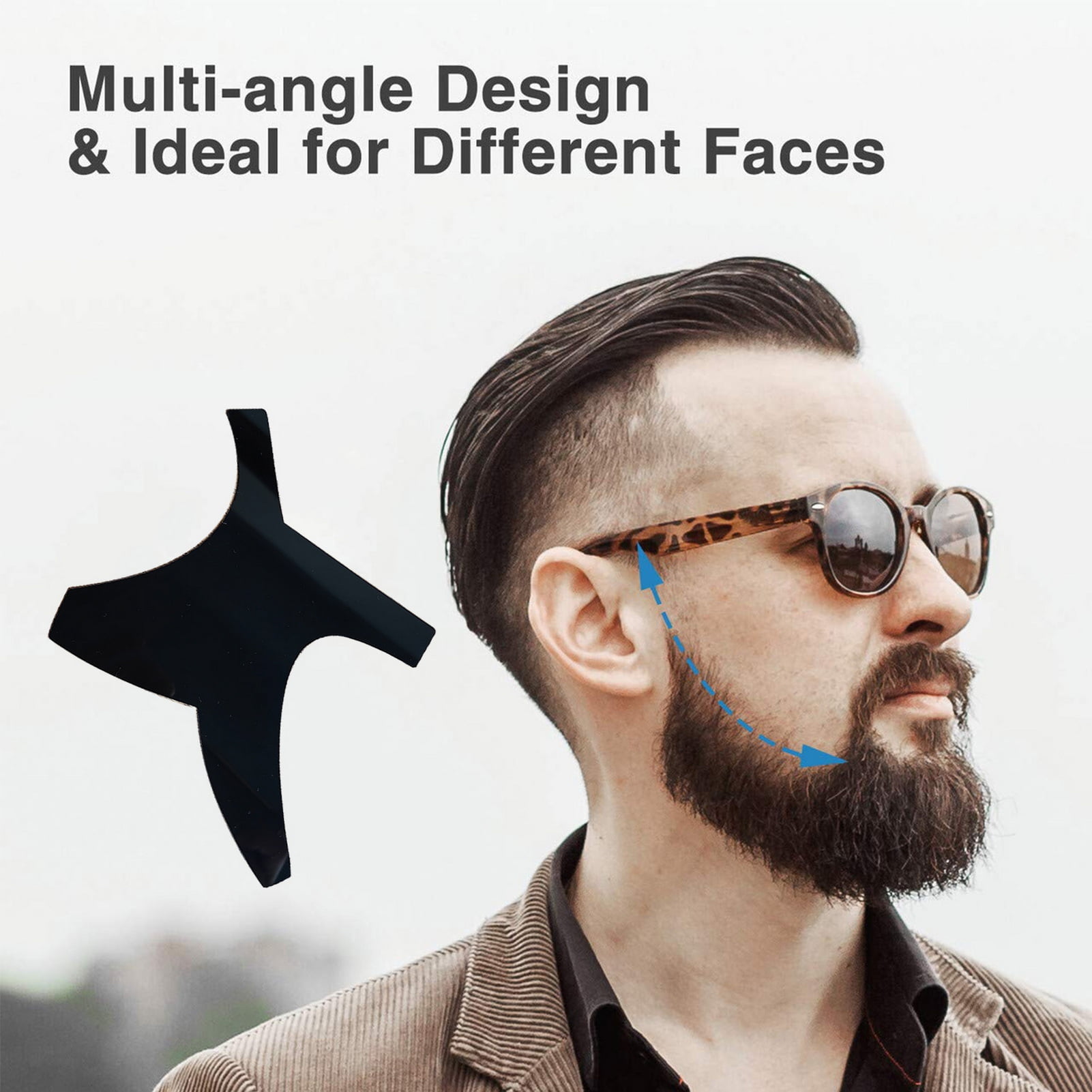 Tnobhg Beard Lineup Guide Kit with Pencil Liner Create Desired Design ...