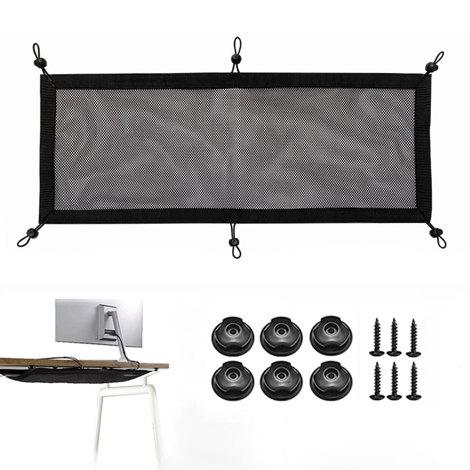Tnobhg Cable Management Net Privacy Mesh Cord Manager Under-Desk Wire ...