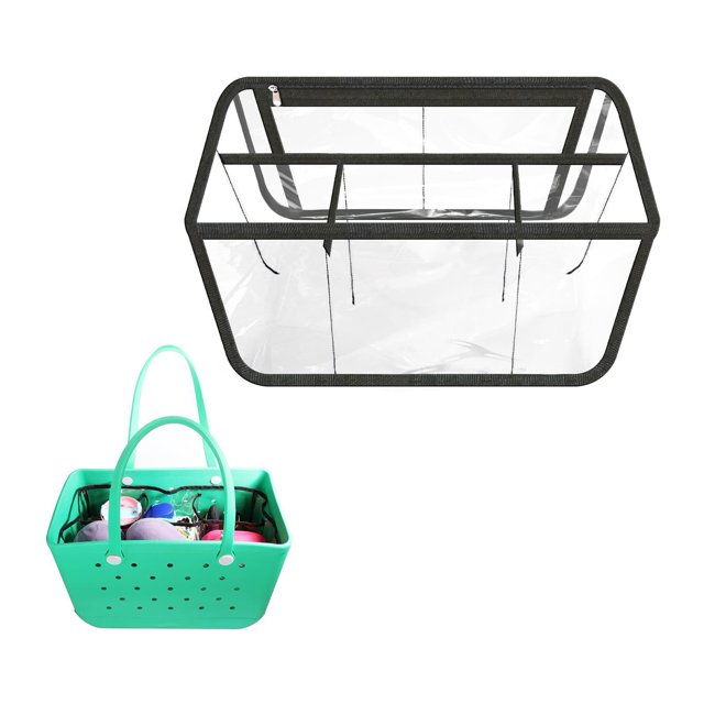 Tnobhg Clear Beach Bag with Protruded Hooks Waterproof Thick Zipper ...