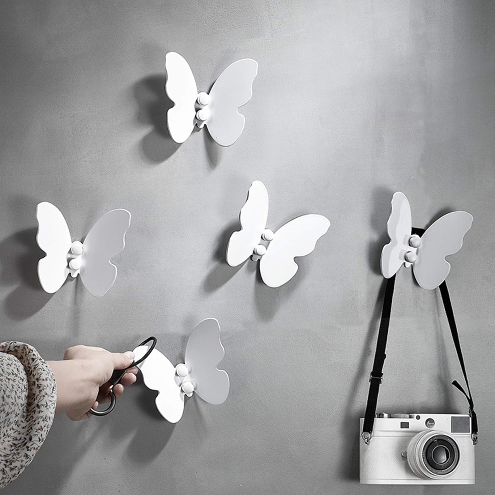Tnobhg Coat Hook Butterfly Shape Solid Thickened One-piece Design ...