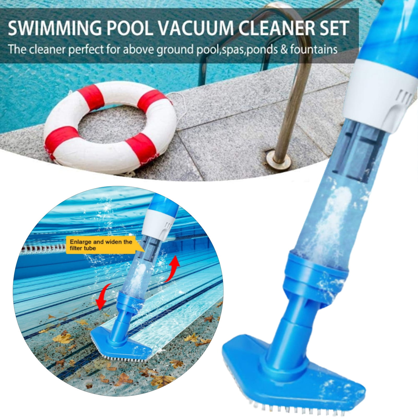 Tnobhg Cordless Rechargeable Pool Vacuum Cleaner Powerful Motor ...